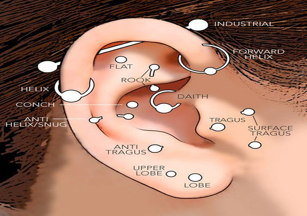 Ear piercing location🤘Reference