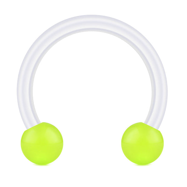 16gauge Plastic Septum Retainer Glow in Dark 8mm 10mm
